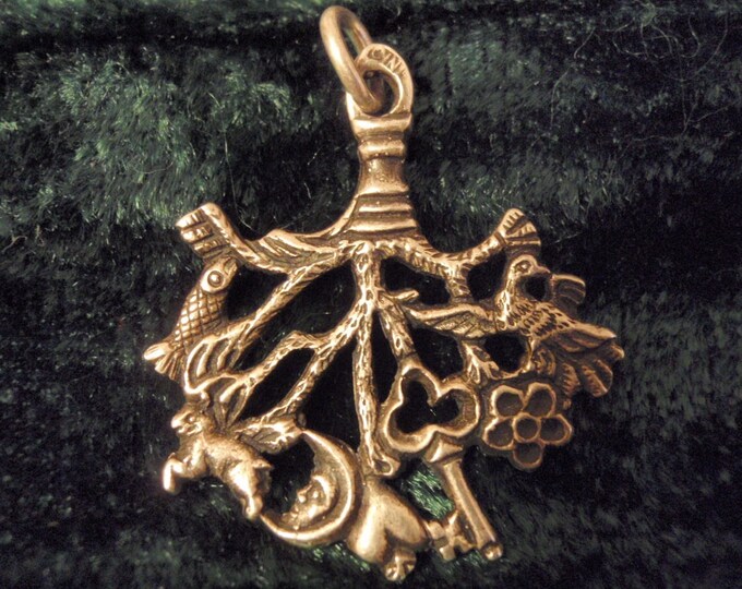 CINI CIMARUTA Pendant, Rare Witches Charm, Sterling Silver, DOUBLE ...