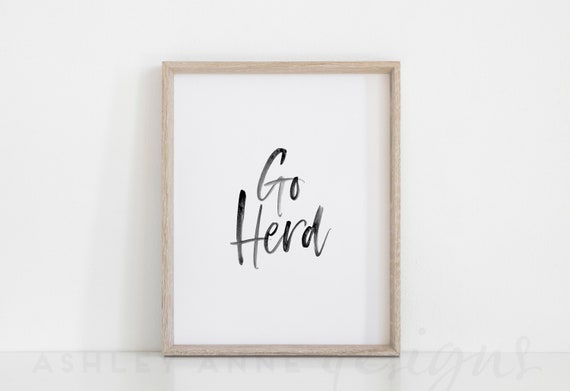 Marshall Sign Go Herd Art Print Decor - Etsy