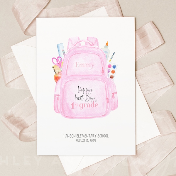 First Grade Greeting Card - Etsy