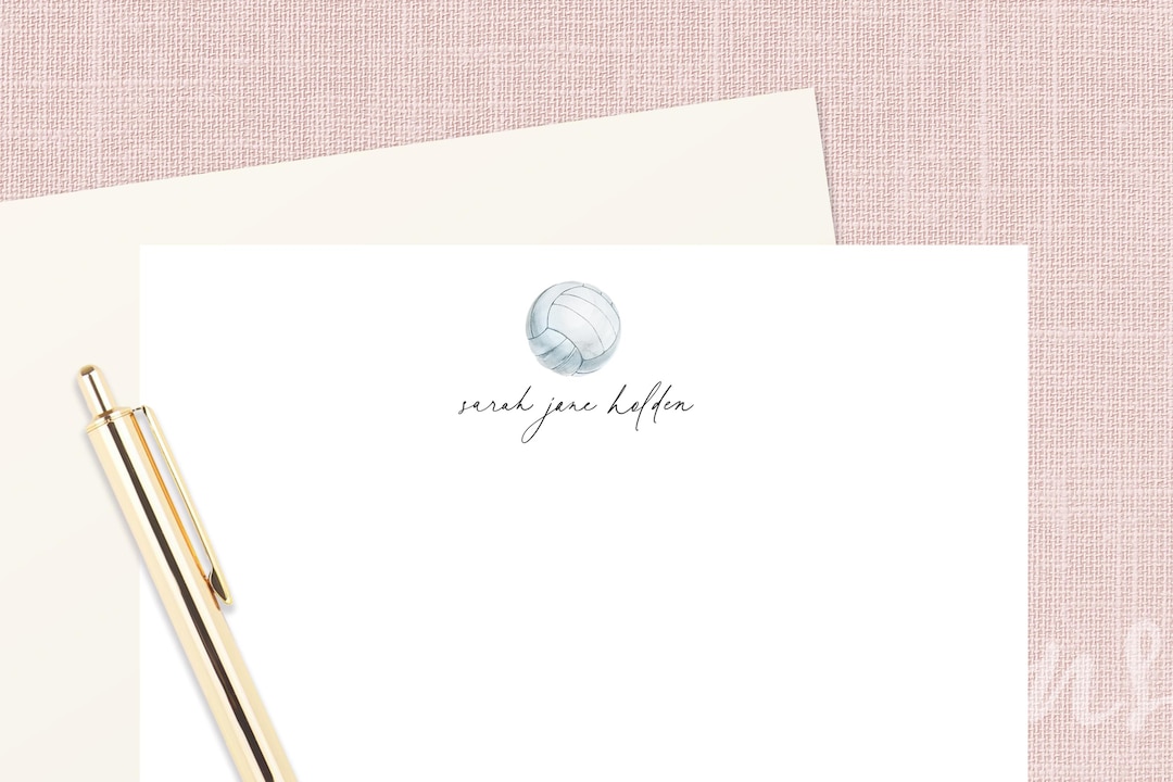 Personalized Volleyball Note Cards: Stationery Gift Set - Etsy