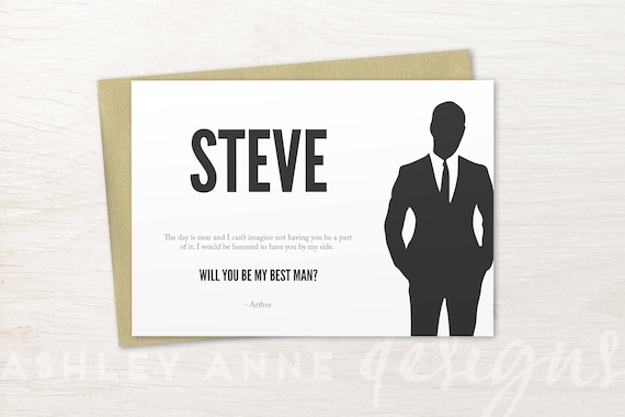 Best Man Card Will You Be My Best Man Card Best Man | Etsy