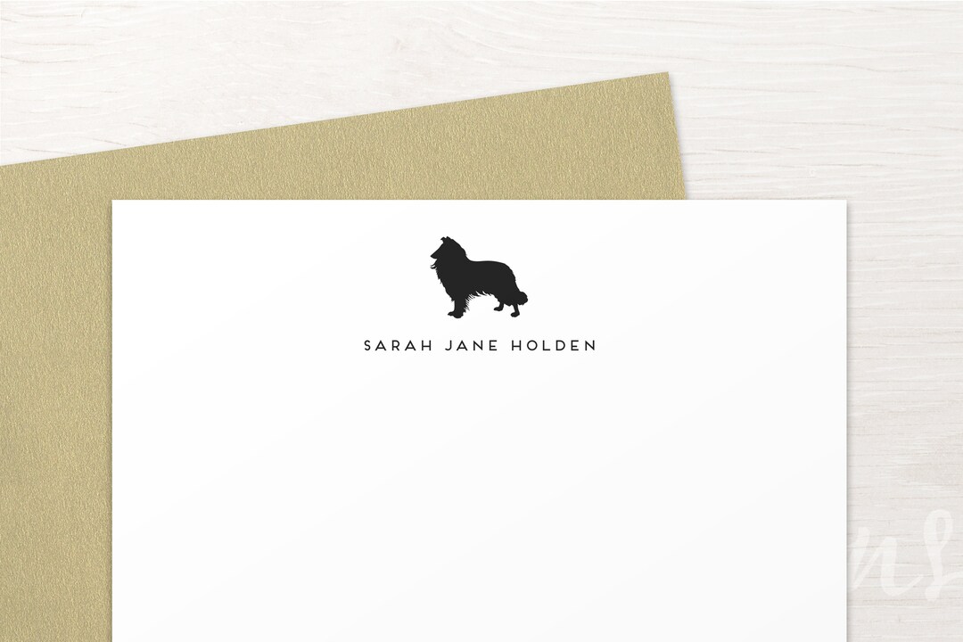 Personalized Border Collie Note Cards: Custom Stationery Set - Etsy