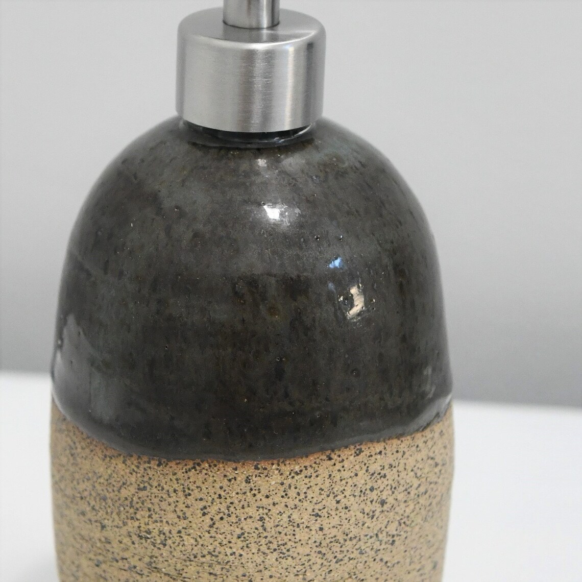 Ceramic Soap Dispenser Textured Natural Clay | Etsy