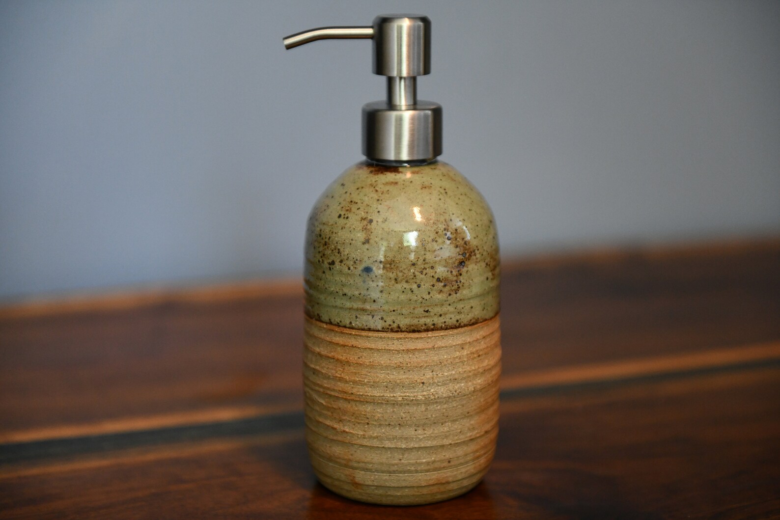 Ceramic Soap Dispenser Textured Natural Clay - Etsy
