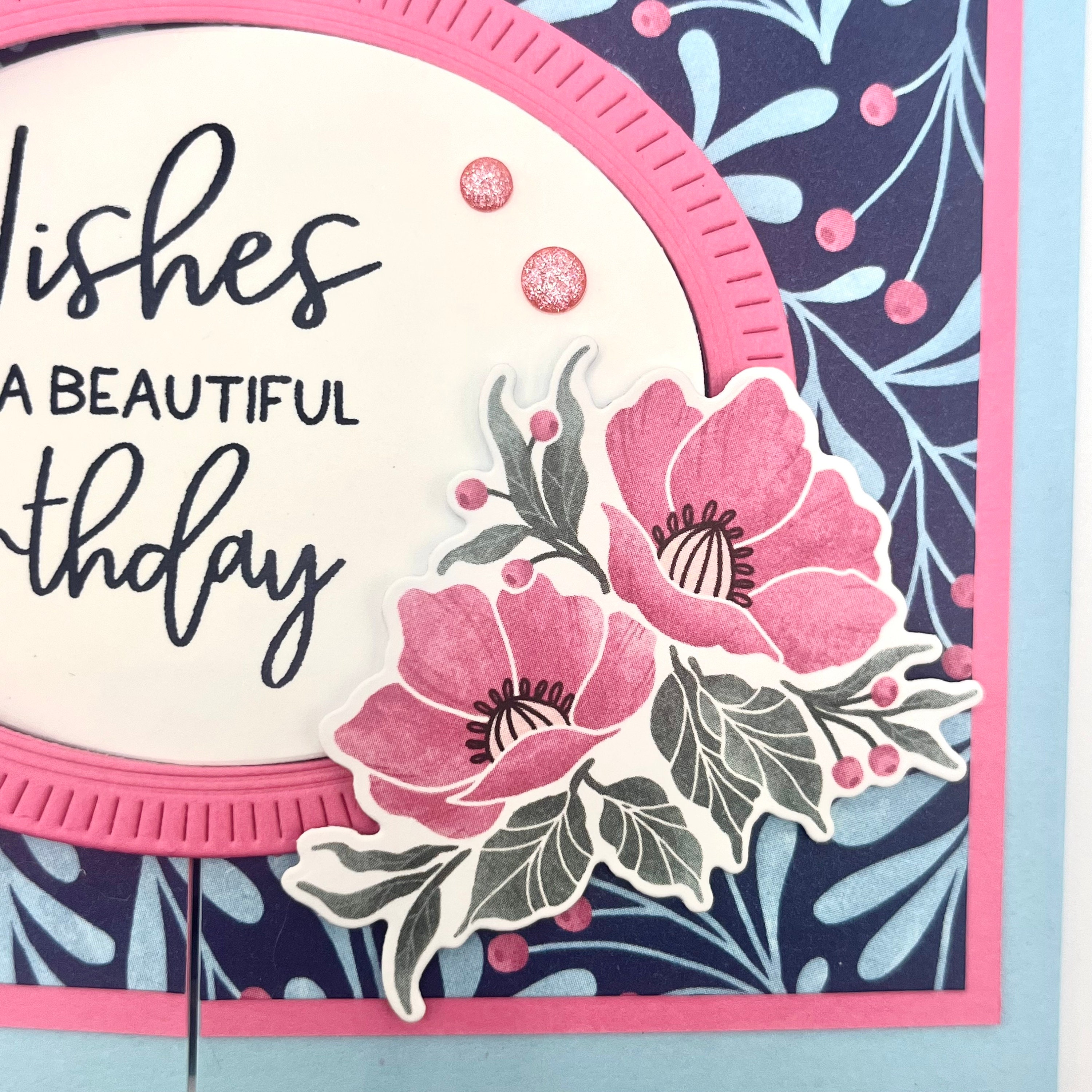 Birthday Wishes Interlocking Oval Handmade Greeting Card - Etsy