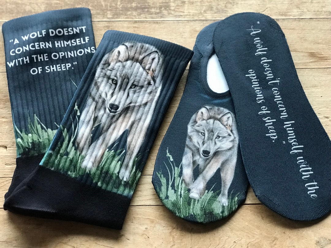 Wolf His & Hers Socks | Couples Gift | Wolf | Quote | Matching Socks ...