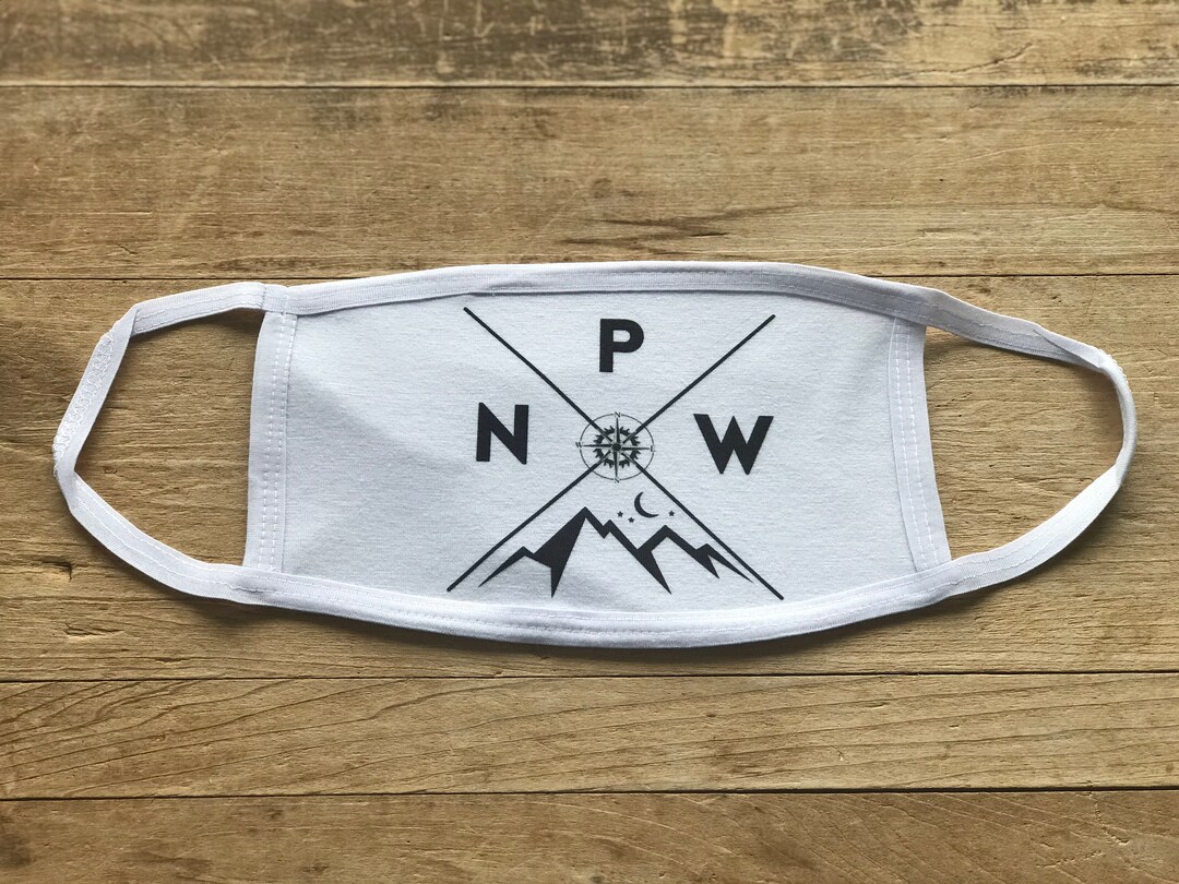 PNW Face Mask | Black and White | Machine Washable | Reusable - Etsy
