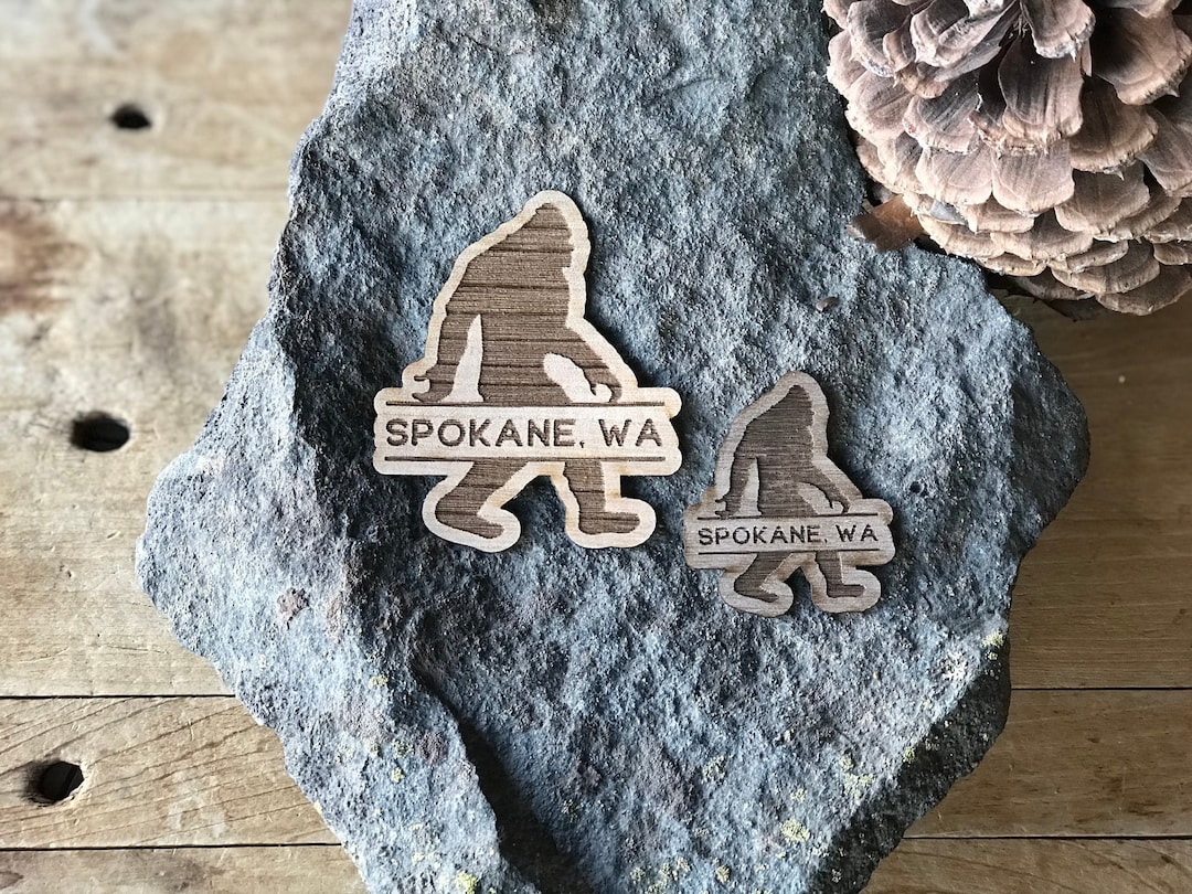 Sasquatch/bigfoot Wood Sticker | Spokane, WA | Choose Your City and ...