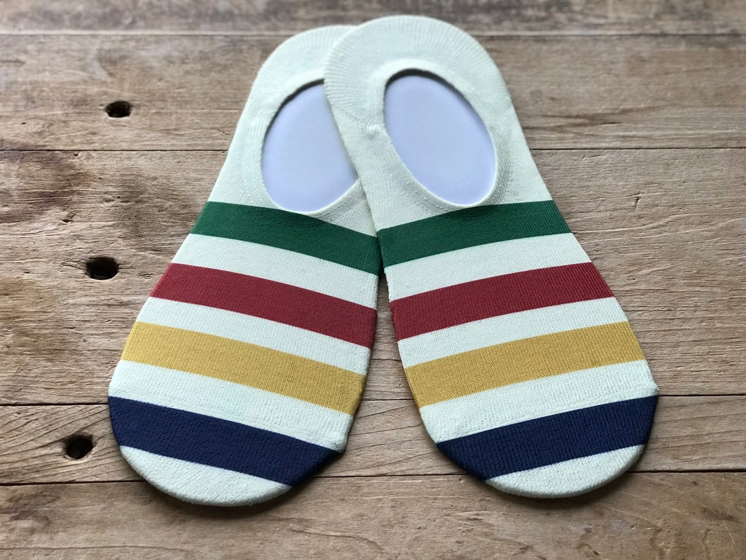 Hudson's Bay Stripes No-show Socks No-show Socks Stripes Ivory/green ...
