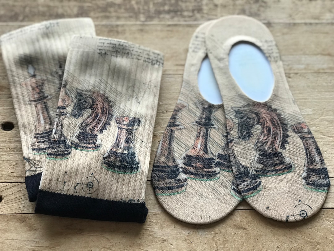 Chess Pieces His & Hers Socks | His and Hers | Chess | Chess Socks ...