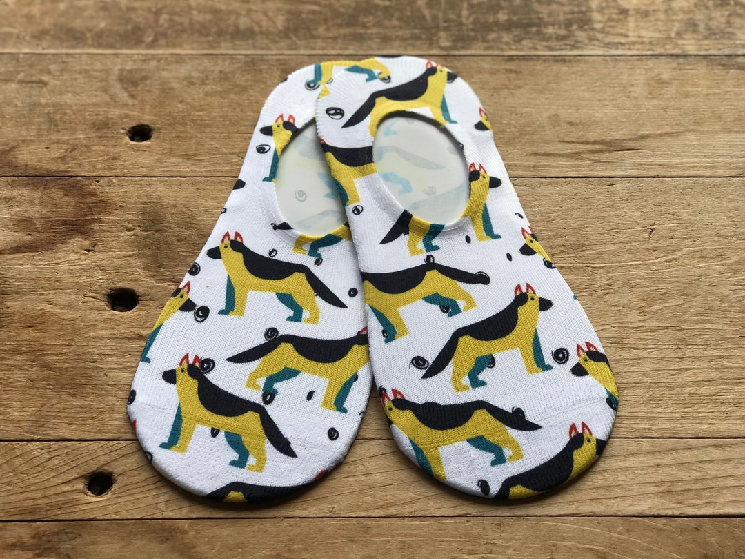 German Shepherd No-show Socks | Geometric | German Shepherd/dog Socks ...