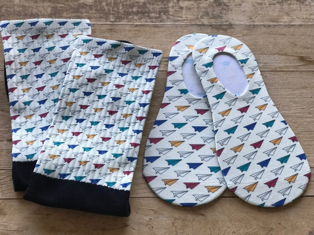 Paper Airplanes His & Hers Socks | Couples Gift | Paper Airplanes ...