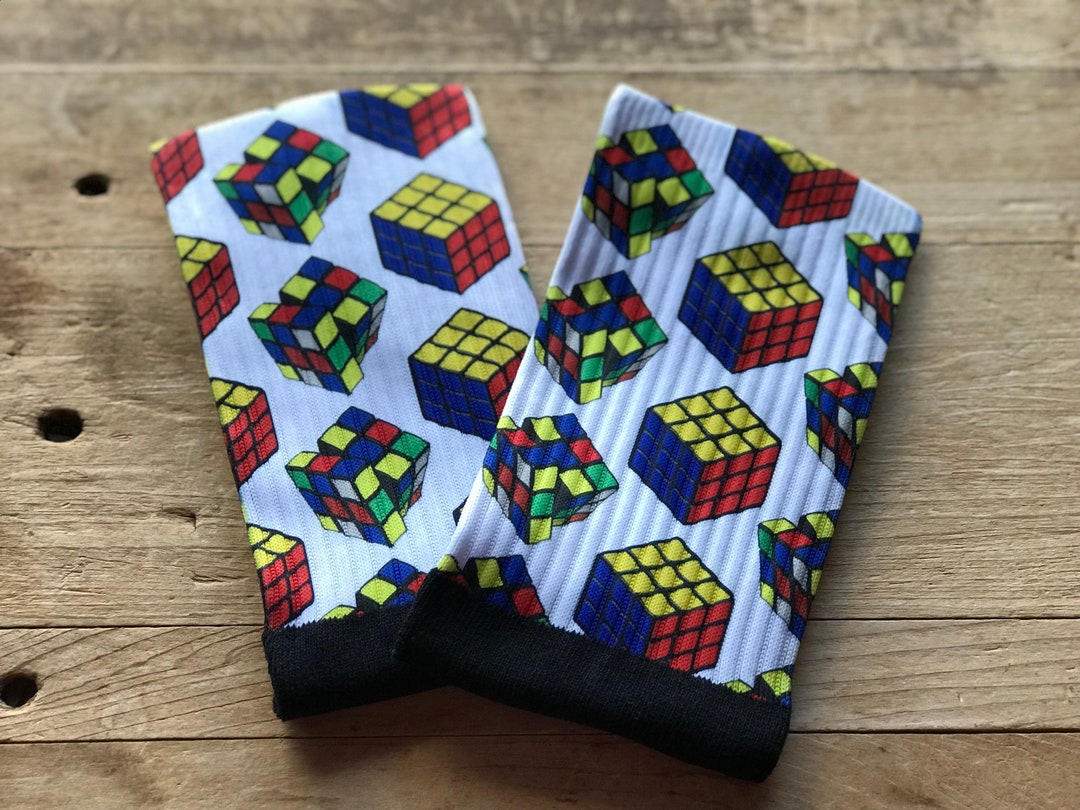 Nostalgic 80’s Cube Crew Socks | Cube | Crew Socks | Gift for Him | Fun ...