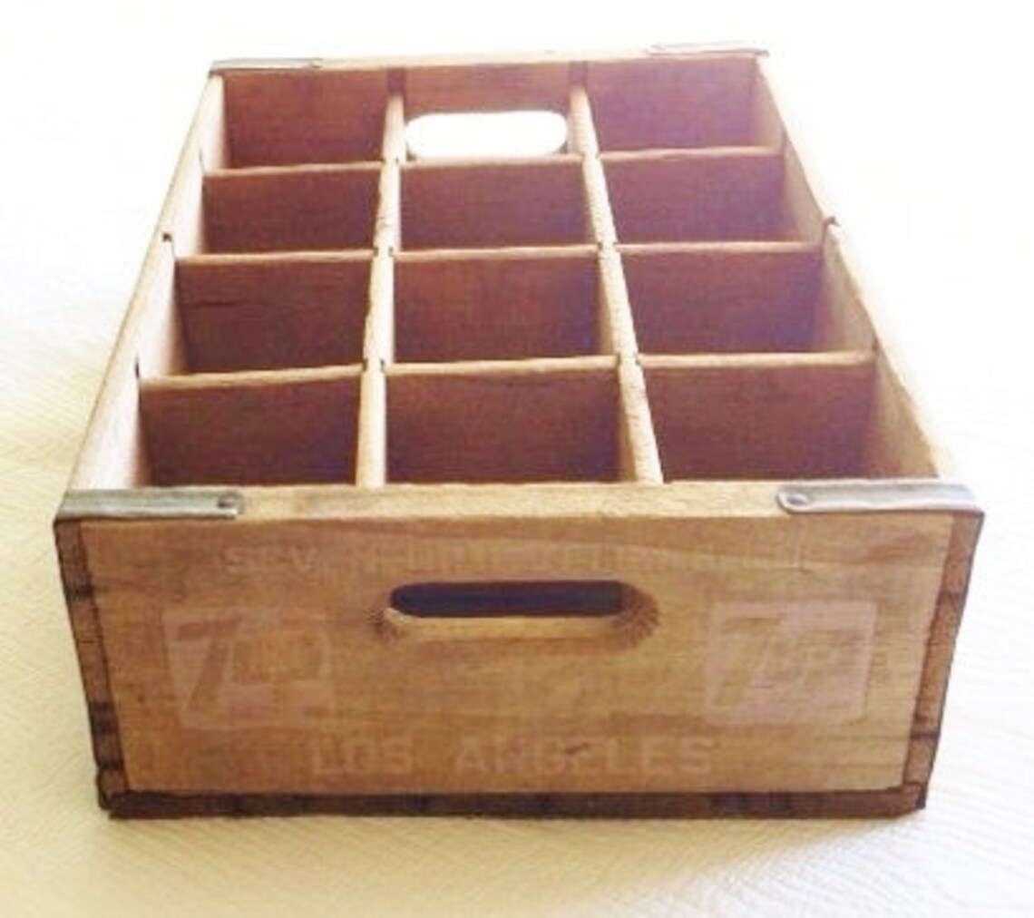 Vintage Timeworn Distressed Wood Seven-up Crate With Steel - Etsy
