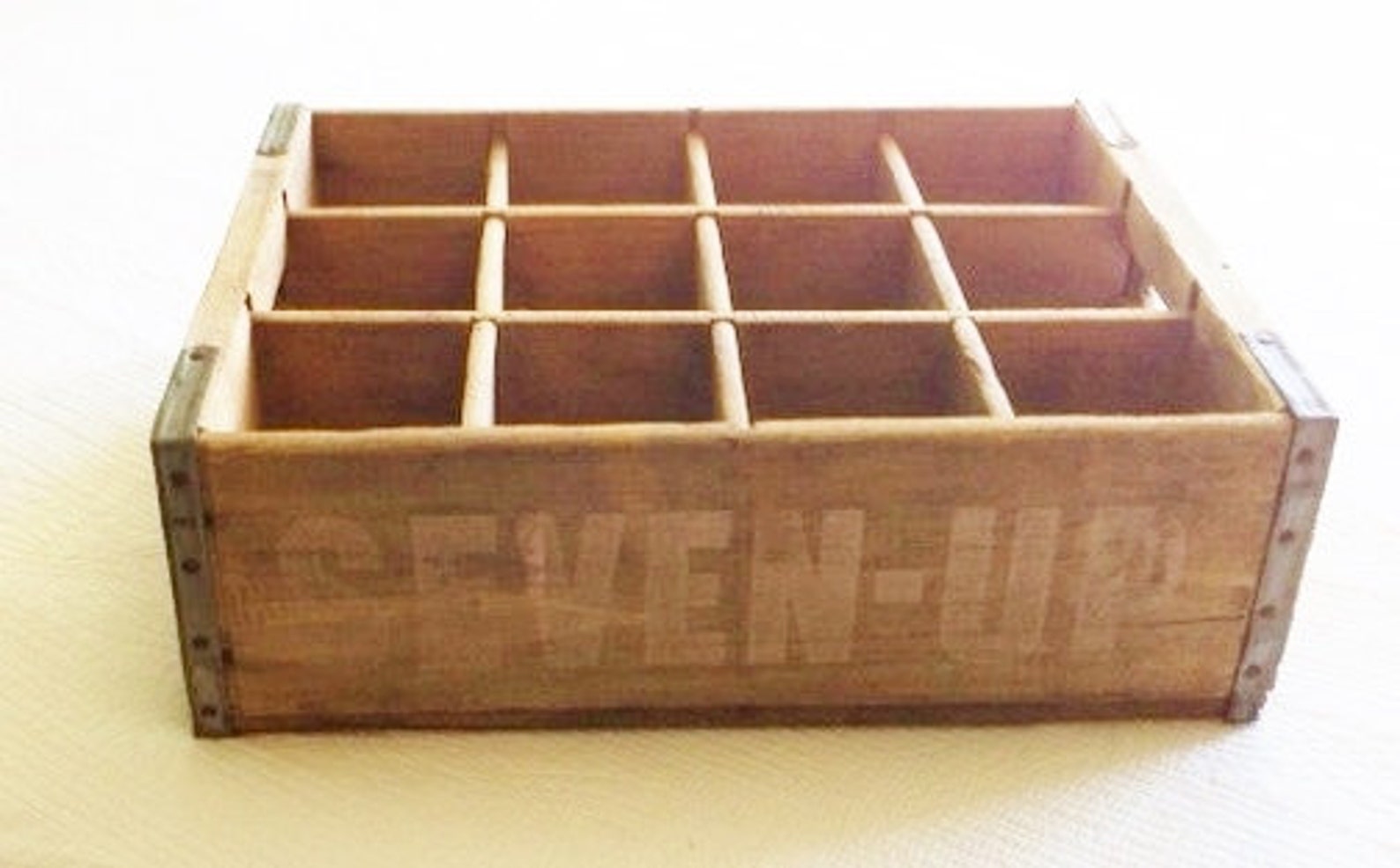 Vintage Timeworn Distressed Wood Seven-up Crate With Steel - Etsy