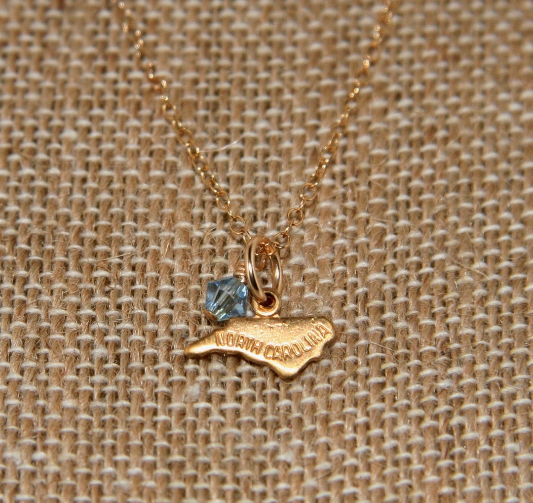 Caroline Necklace: Darling North Carolina Necklace With Tiny Bead ...
