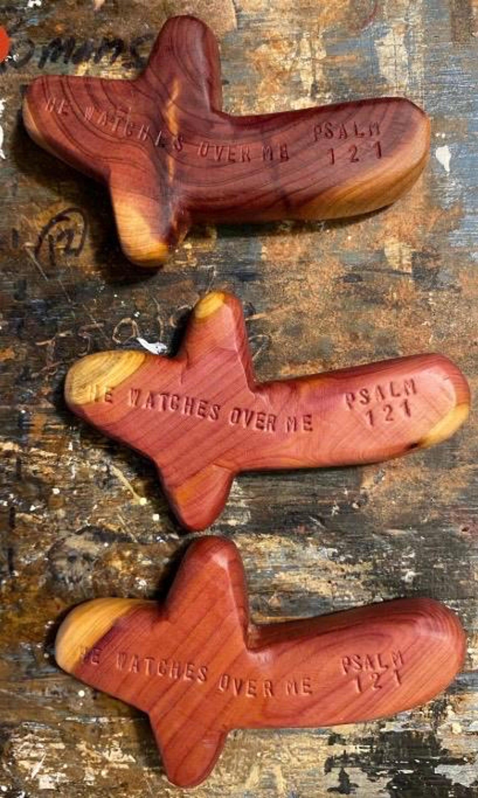 Handcrafted Cedar Comfort Cross Can Be Stamped With Scripture Reference ...
