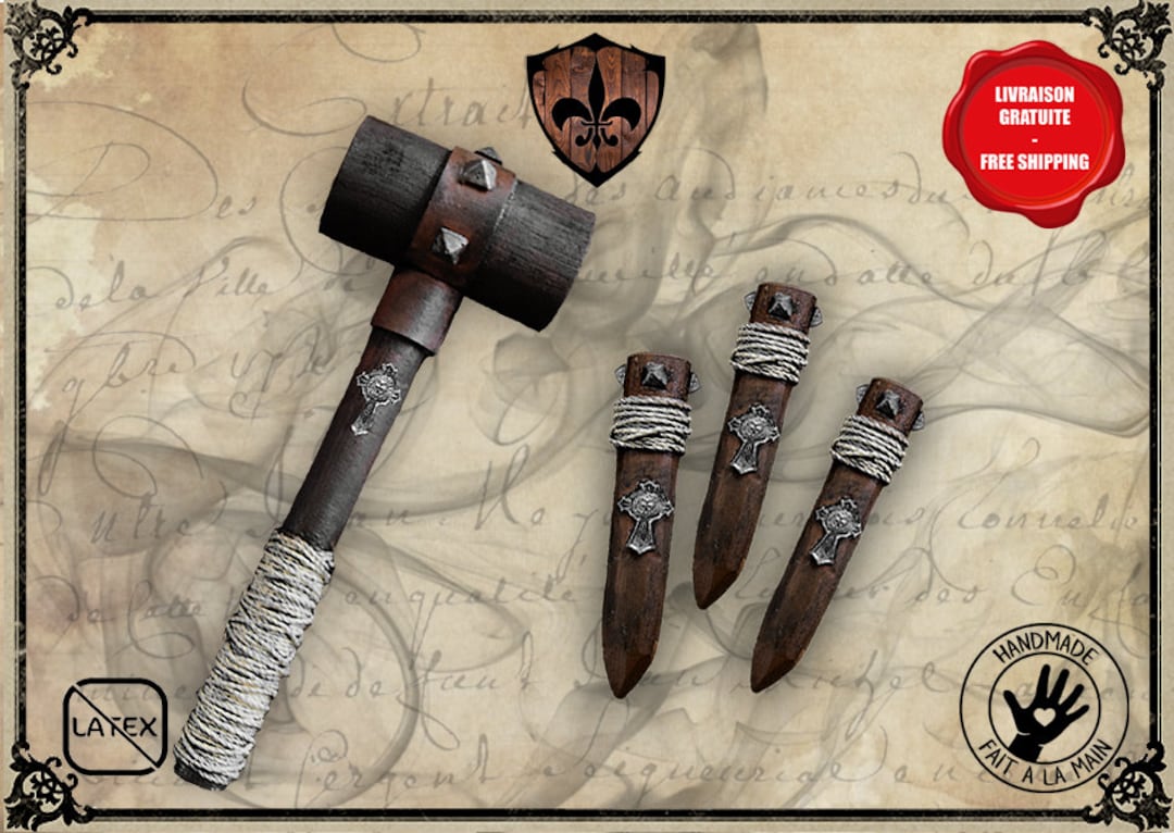 Foam LARP Hammer With Spikes: Vampire Slayer Cosplay - Etsy