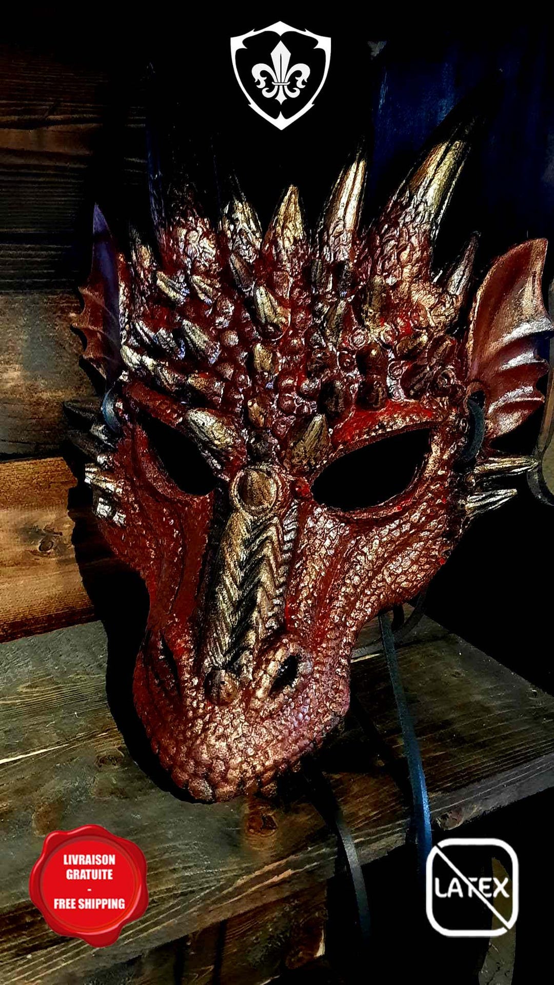 Dragonborn Foam Mask: LARP, Cosplay, Halloween - Etsy