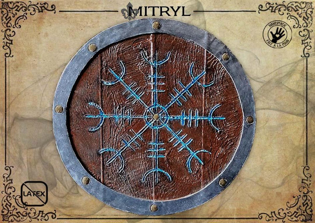 Viking Shield, Helm of Awe. Foam Shield for Larp or Cosplay. *TARIFF ...