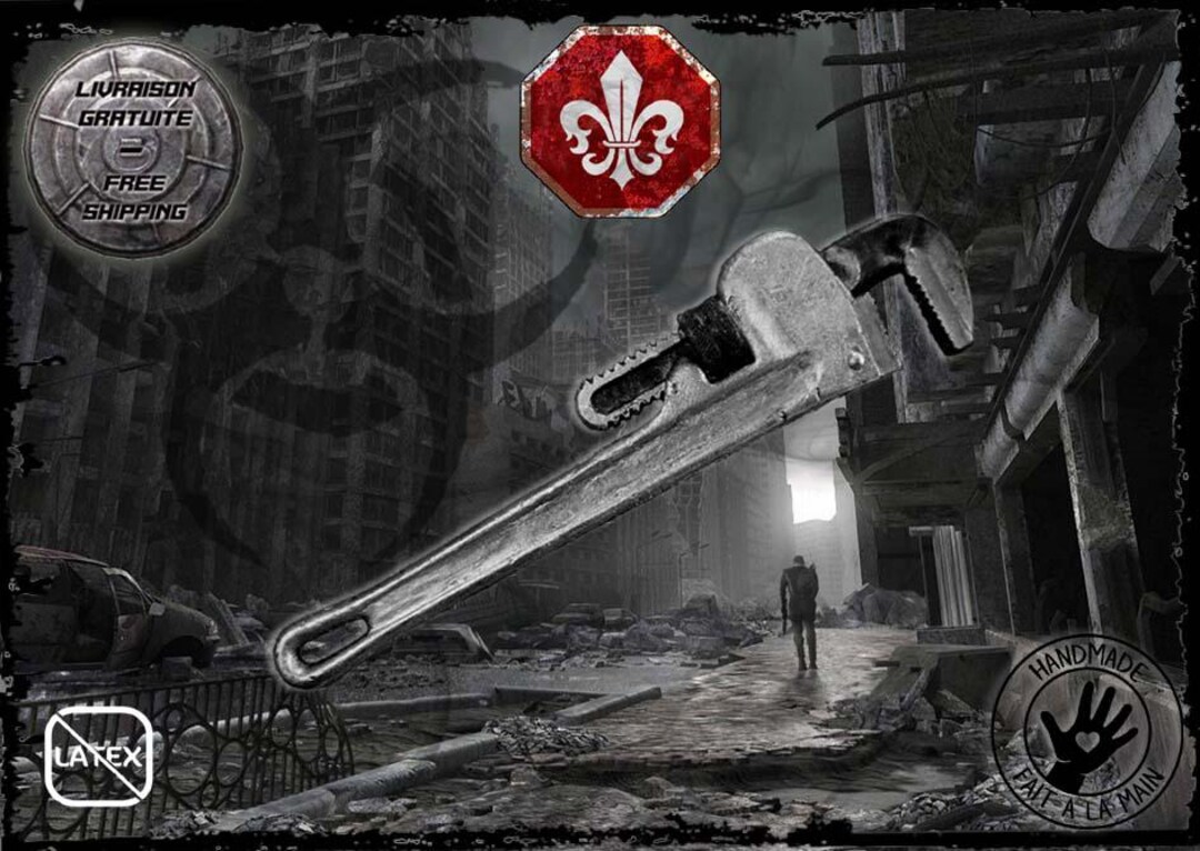 Wendy Smalljaw Foam LARP Pipe Wrench for Live Action Role Playing or ...
