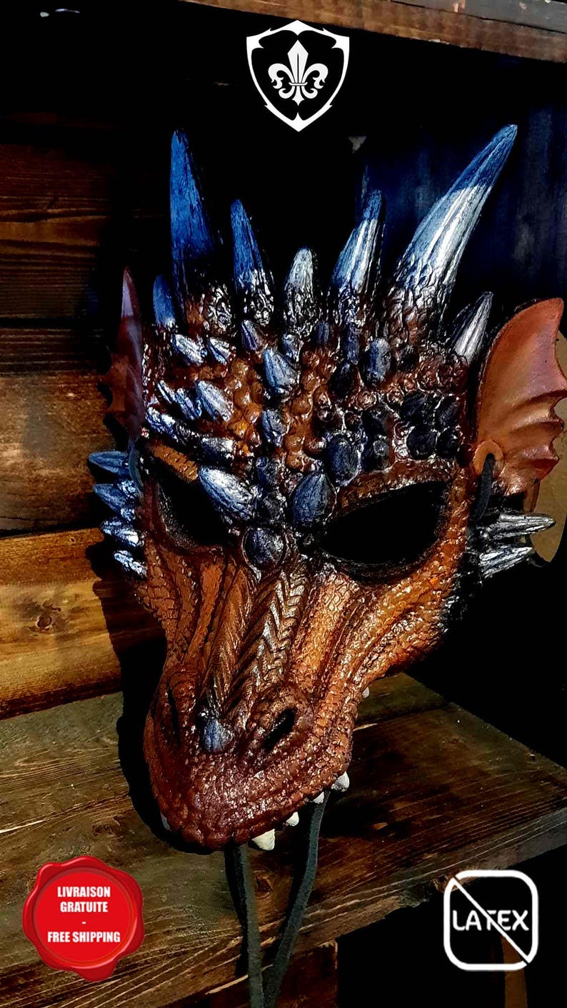 Dragonborn Foam Mask: LARP, Cosplay, Halloween - Etsy