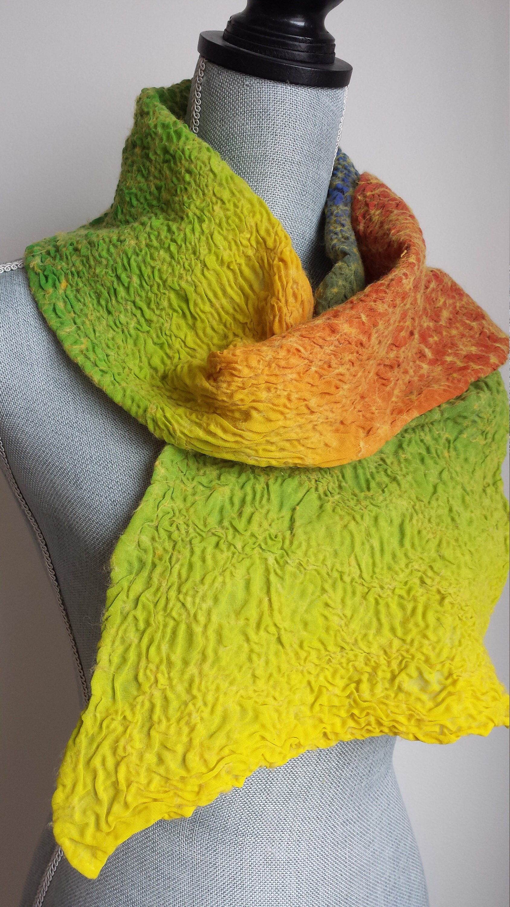 Chiffon Felt Designer Scarves Felt Textured Scarf Wearable Art - Etsy UK