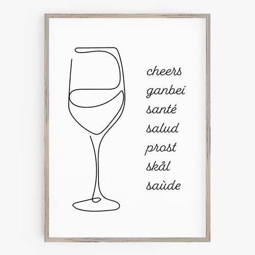 CHEERS in Different Languages Printable Cheers Wall Art Bar - Etsy