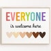 Diversity Art Print Peace Sign Fingers Hands Equality Inclusive Multi ...