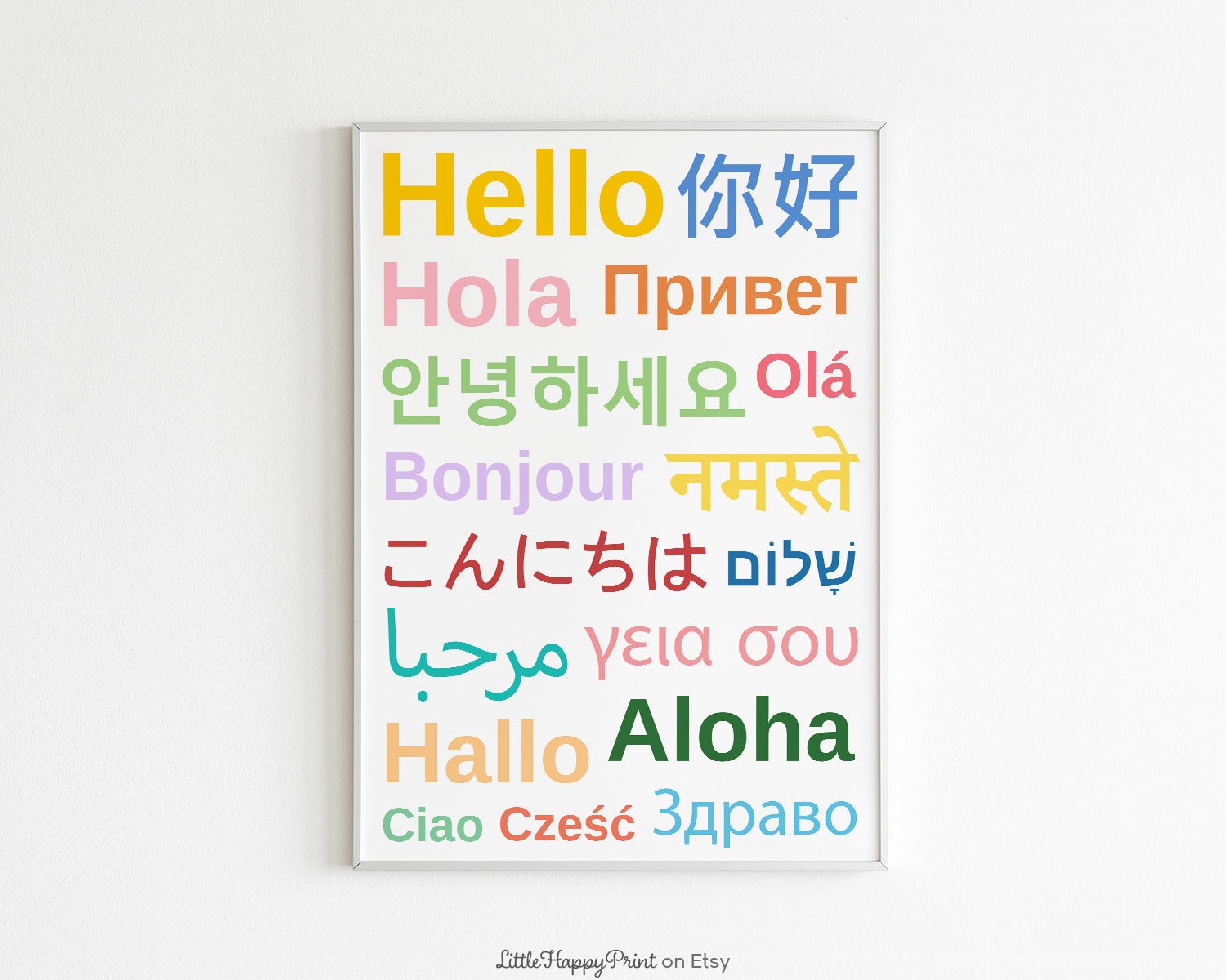 Hello In Different Languages Poster