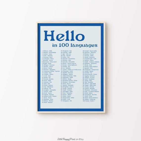 Welcome Languages Large