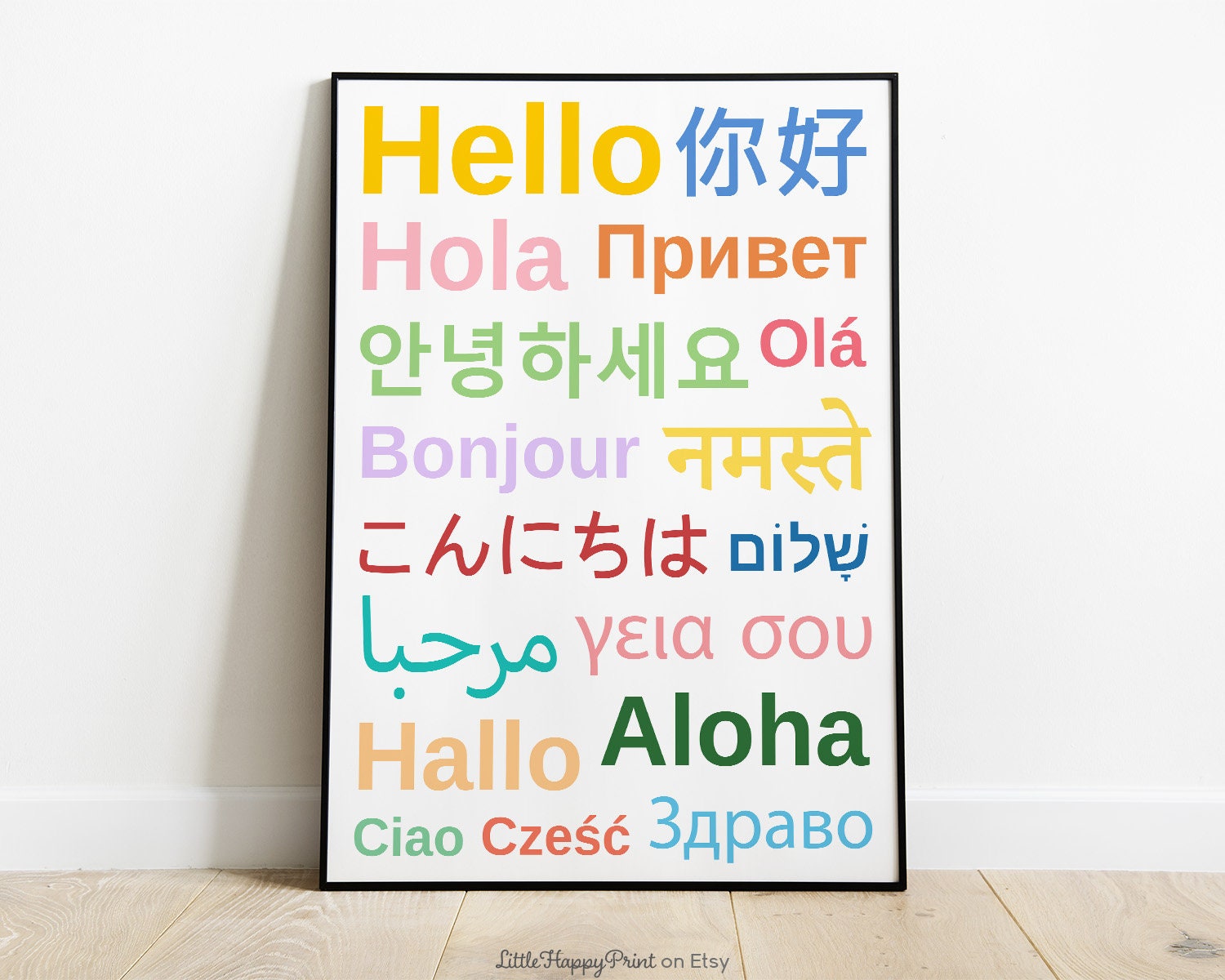 Hello In Different Languages Poster