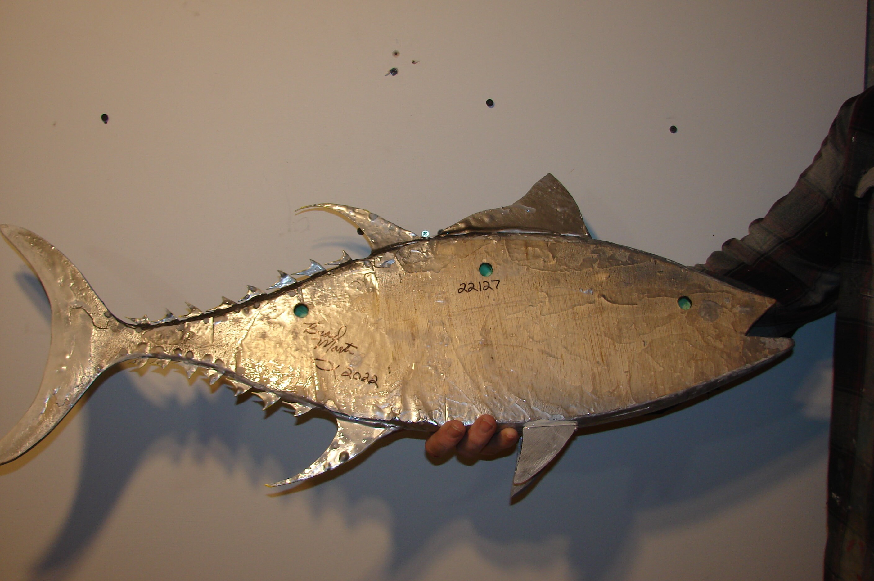 Carved Yellowfin Tuna 1/2 Mount Hand Made Sculpted Carved Fish Fishing ...