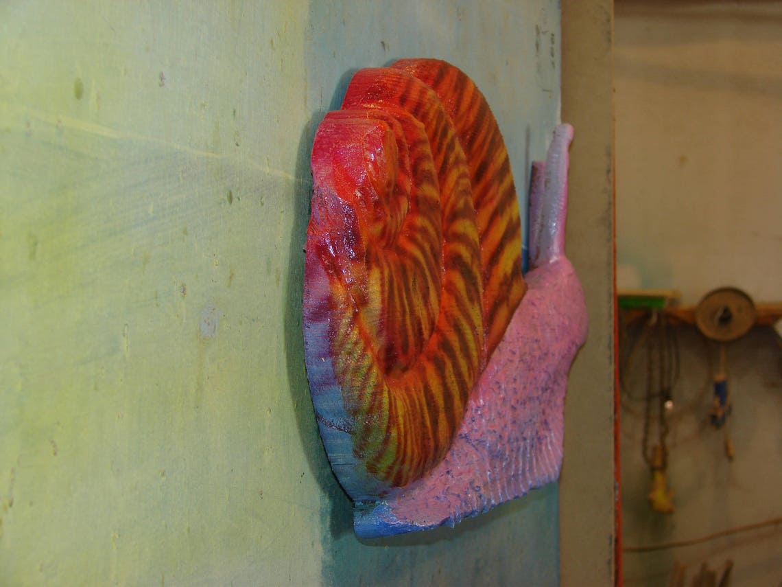 Chainsaw Carving Sea Snail Hand Carved Shell Mollusk Escargot | Etsy