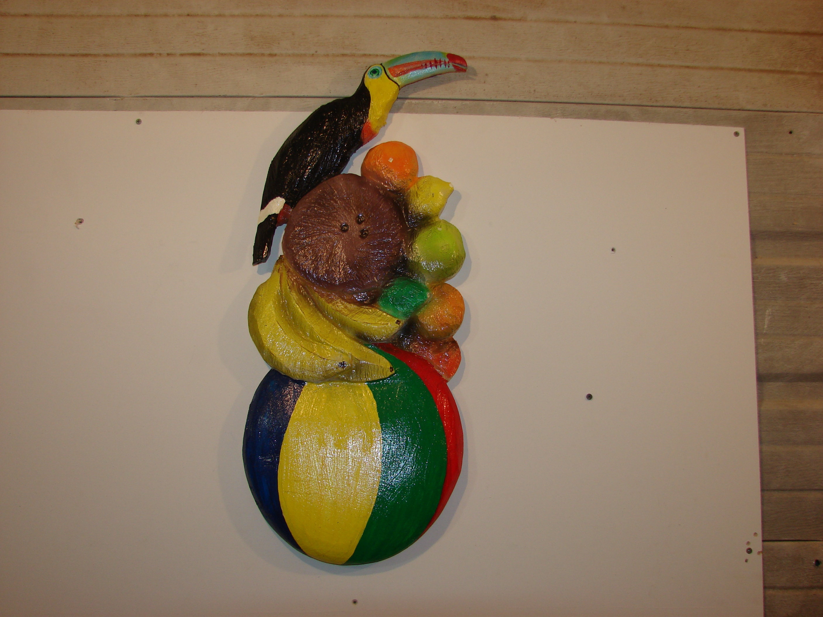 Tiki Island Toucan Wall Art Beach Palapa Tropical Vacation Chainsaw ...