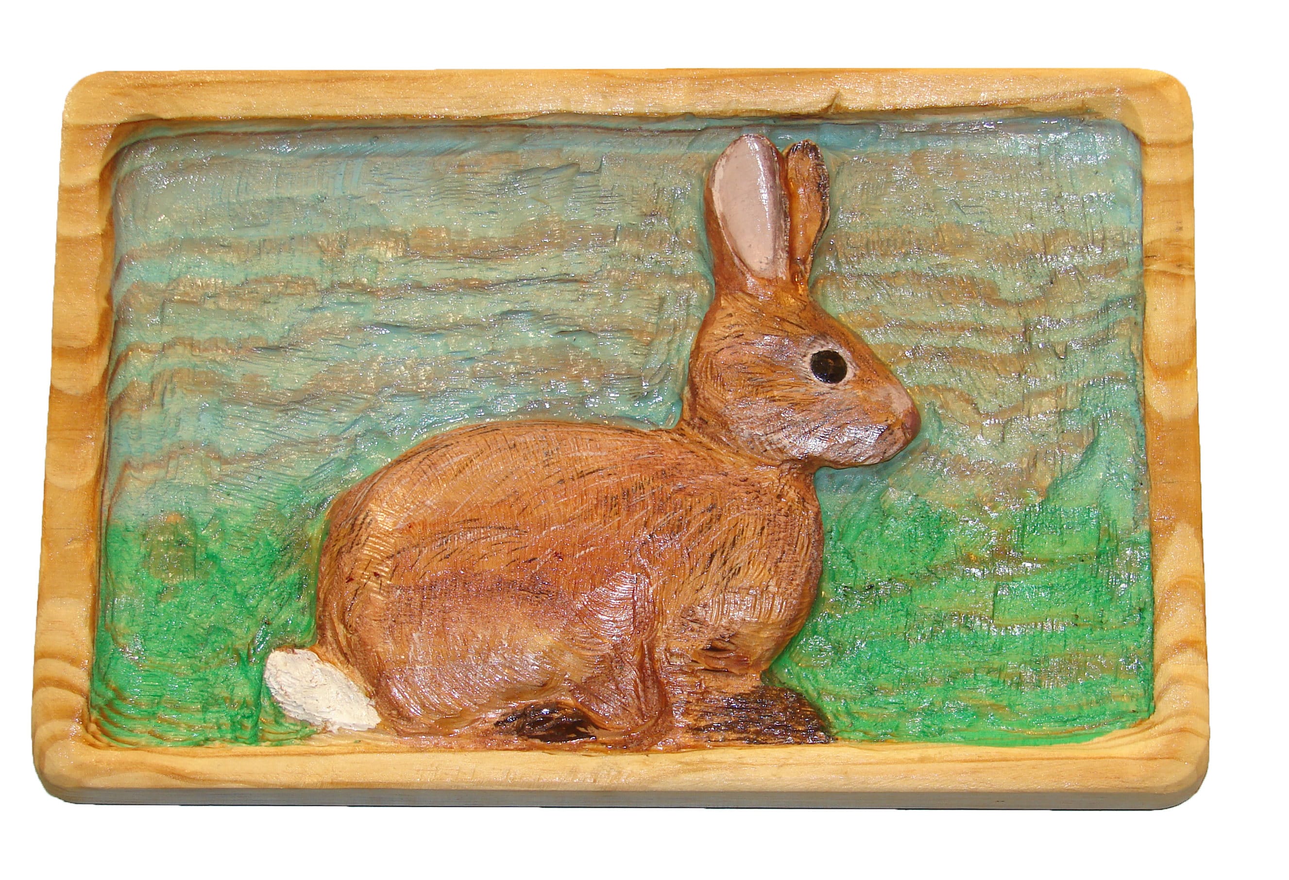 Hand Carved Bas-relief Rabbit Wall Art Hare Haas Chainsaw - Etsy