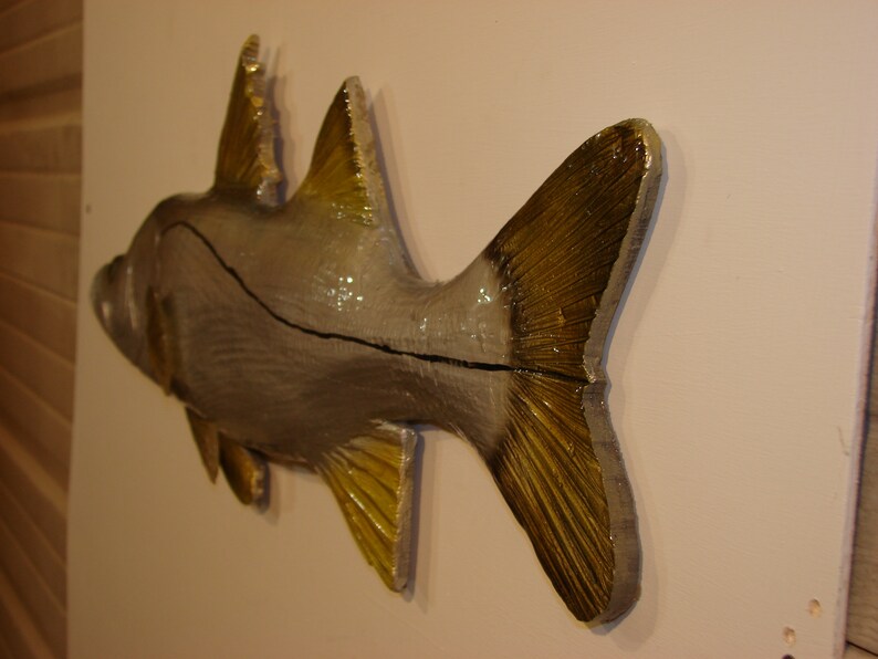 Snook Hand Sculpted Carved Wall Mount Signed Original Ocean | Etsy
