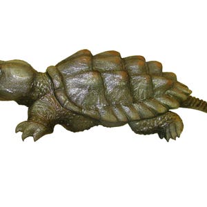 Carved Alligator Snapping Turtle Chainsaw Carving River Monster Wall ...