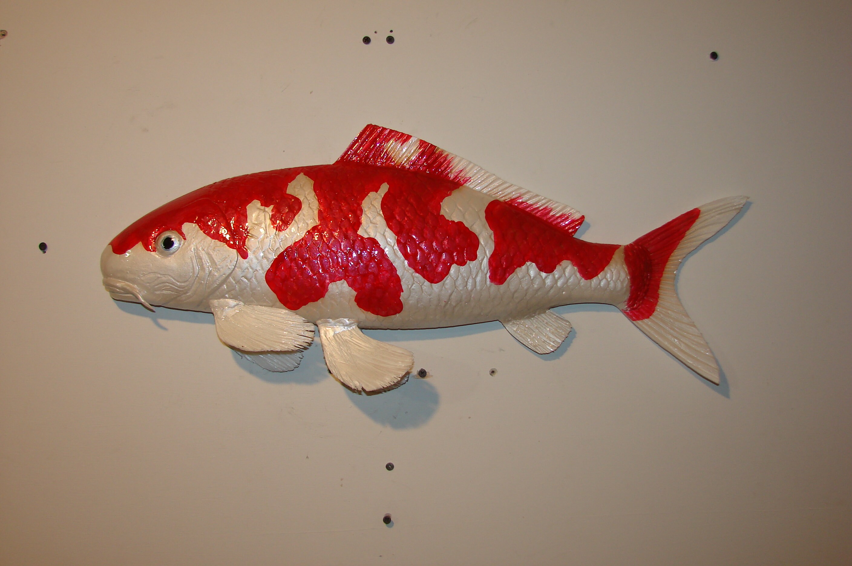 Hand Carved Koi Fish Comet Goldfish Wall Art Goldfish Garden Pond Lilly ...