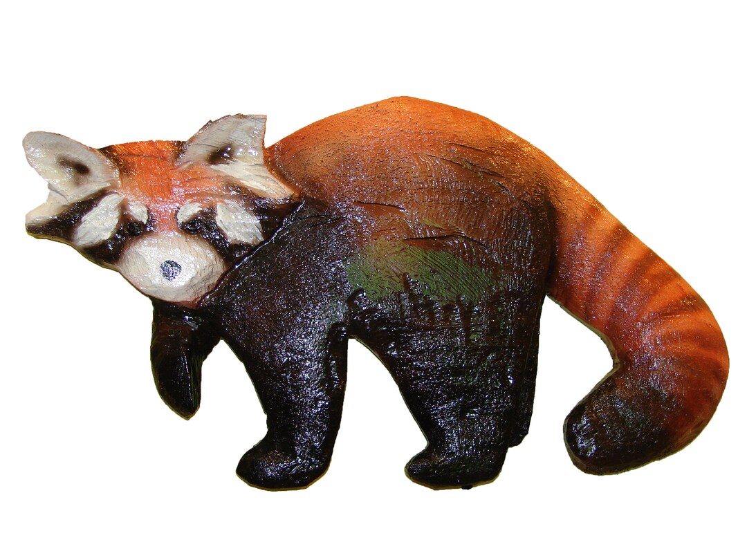 Red Panda Bear Chainsaw Carving Hand Carved Wall Art Giant Panda China ...