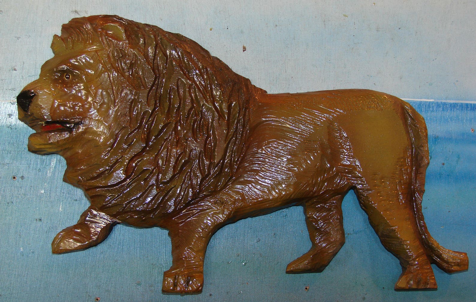 African Lion Chainsaw Carving Wall Art Hand Carved Wooden - Etsy