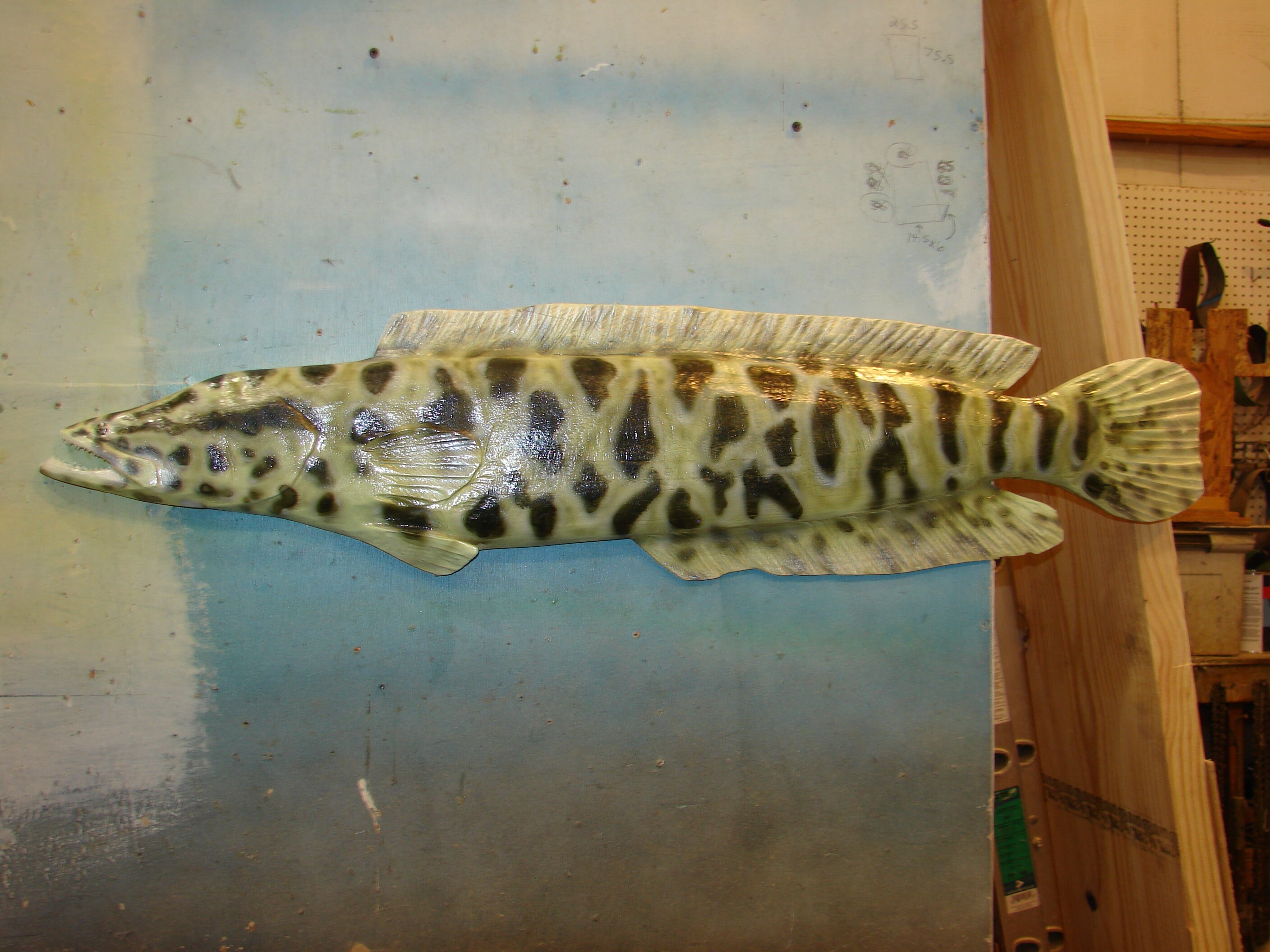 Snakehead Fish Chainsaw Carving Carved Wooden Wall Art Rustic - Etsy