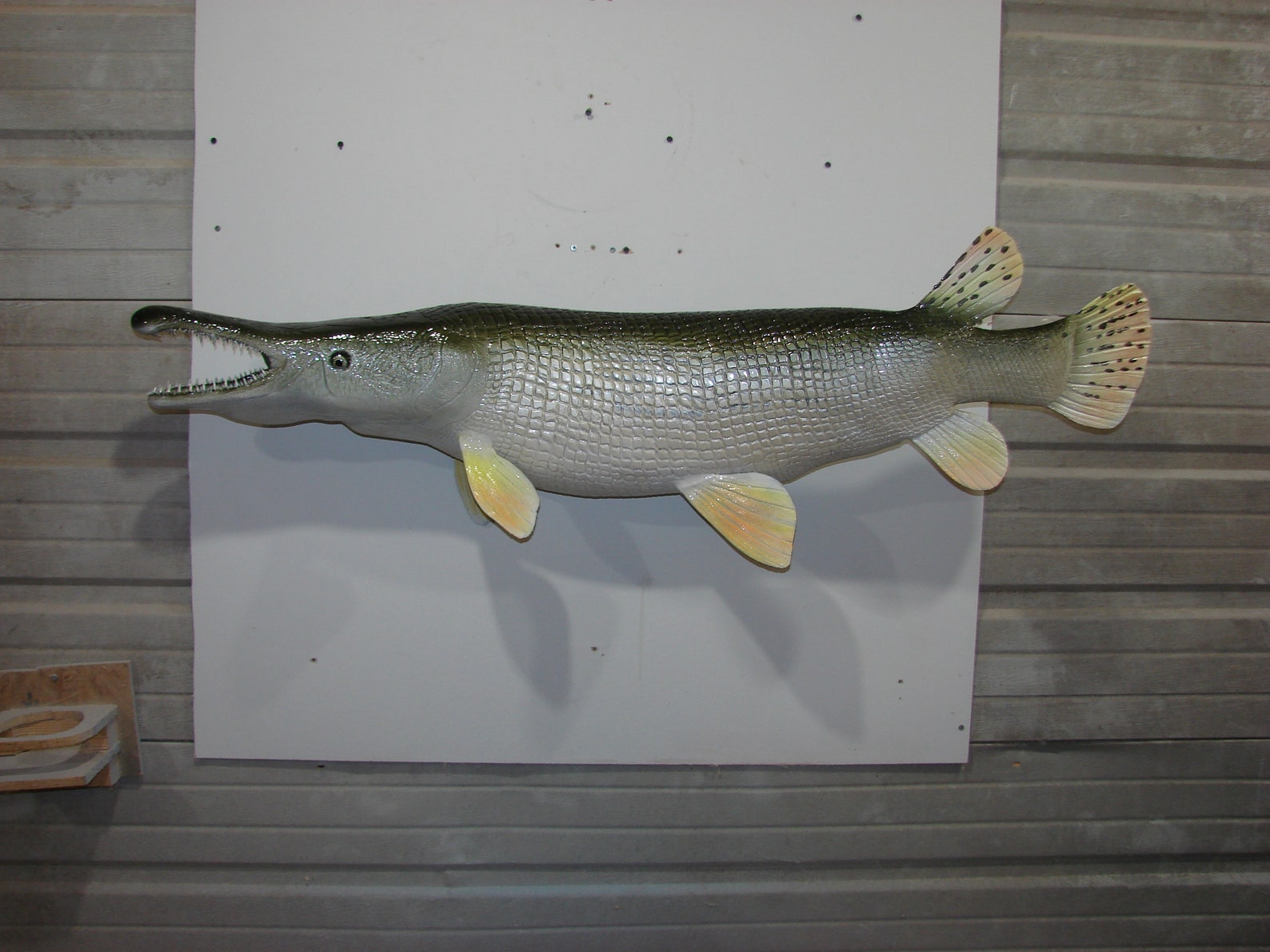 Another MONSTER 49 3D Alligator Gar Hand Carved Sculpted Signed ...