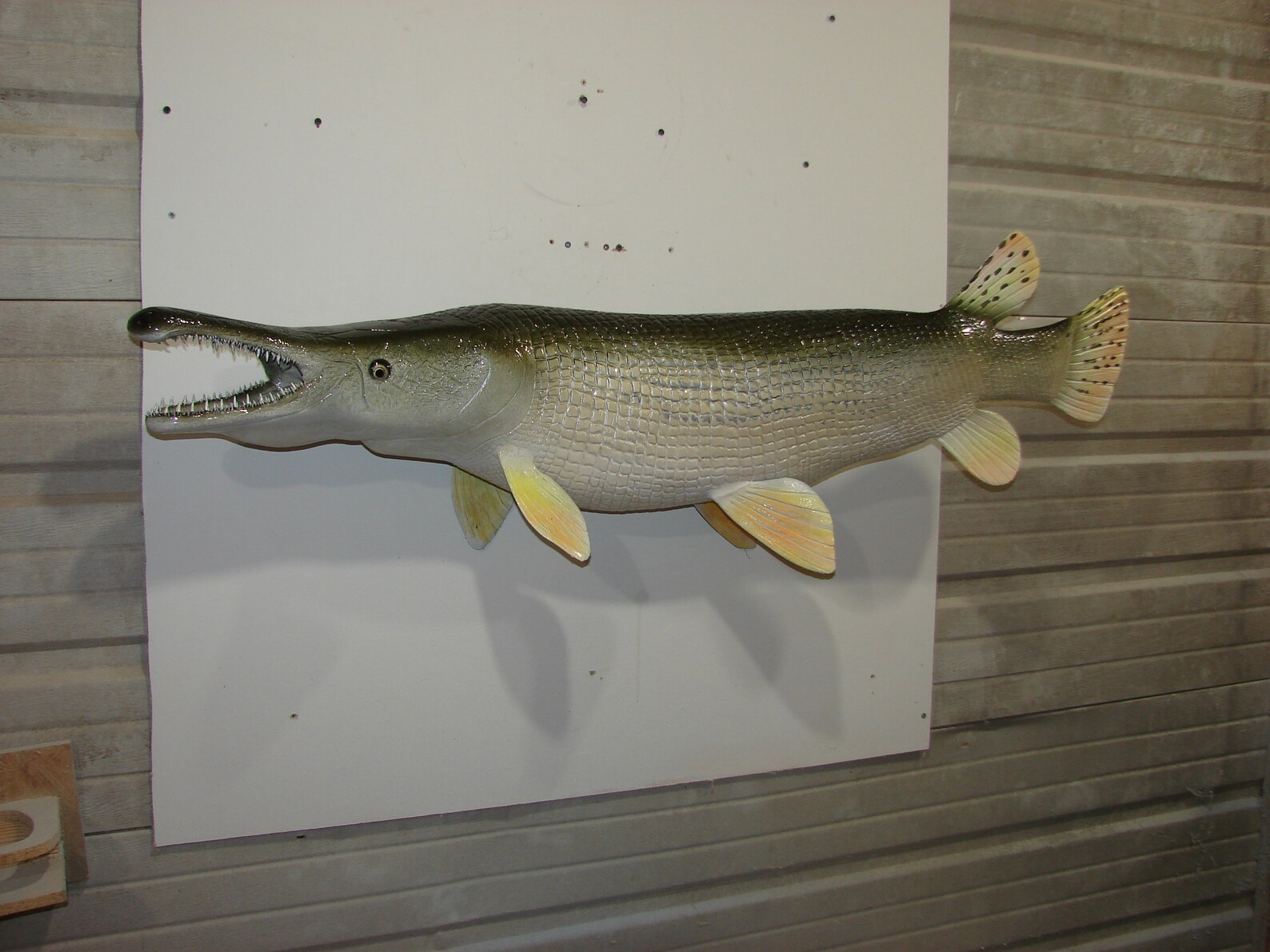 Another MONSTER 49 3D Alligator Gar Hand Carved Sculpted Signed ...