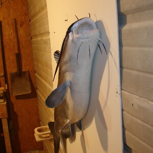 Catfish Carving Wall Mount Rustic Cabin River Lake Fish Wall Art Home ...