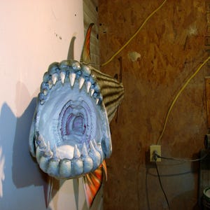 53" African Tigerfish Hand Carved Sculpted Replica Mount Wall Art ...