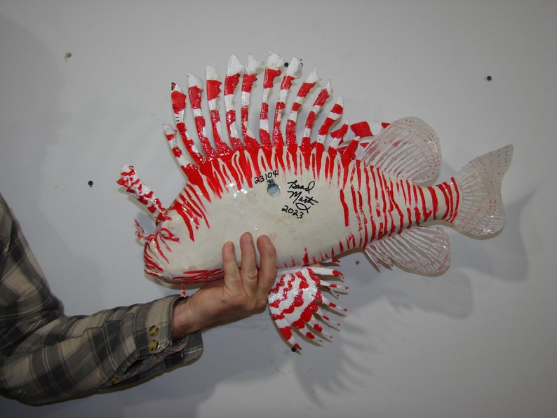 Lionfish Hand Carved Replica Wall Mount Sculpture Taxidermy Trophy Art ...