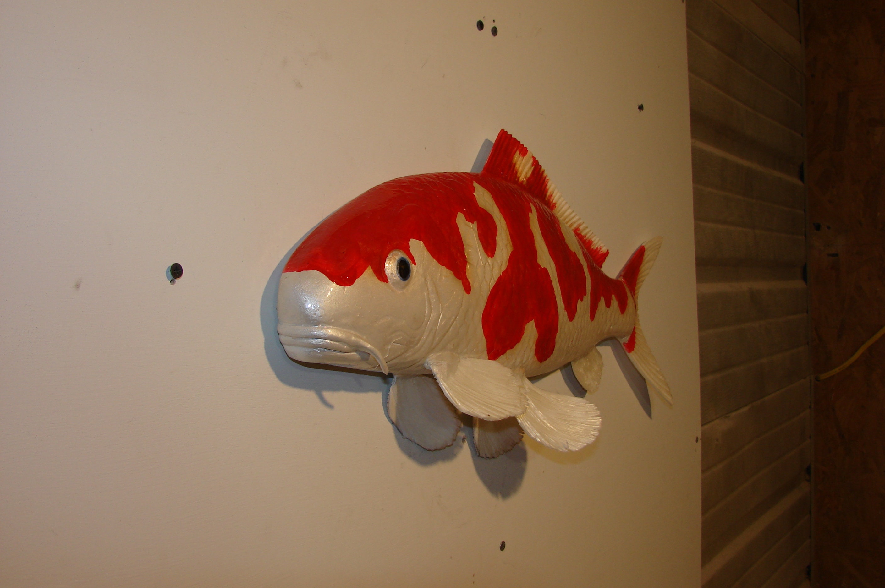 Hand Carved Koi Fish Comet Goldfish Wall Art Goldfish Garden Pond Lilly ...