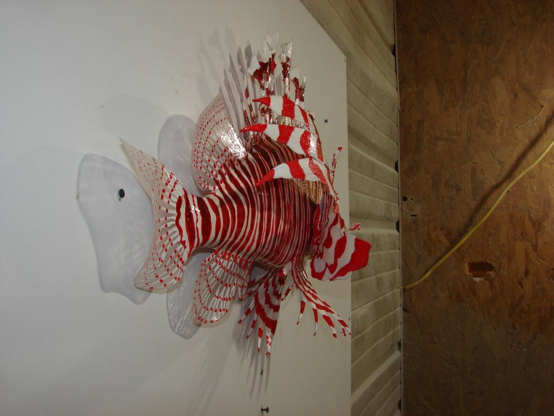 Lionfish Hand Carved Replica Wall Mount Sculpture Taxidermy Trophy Art ...