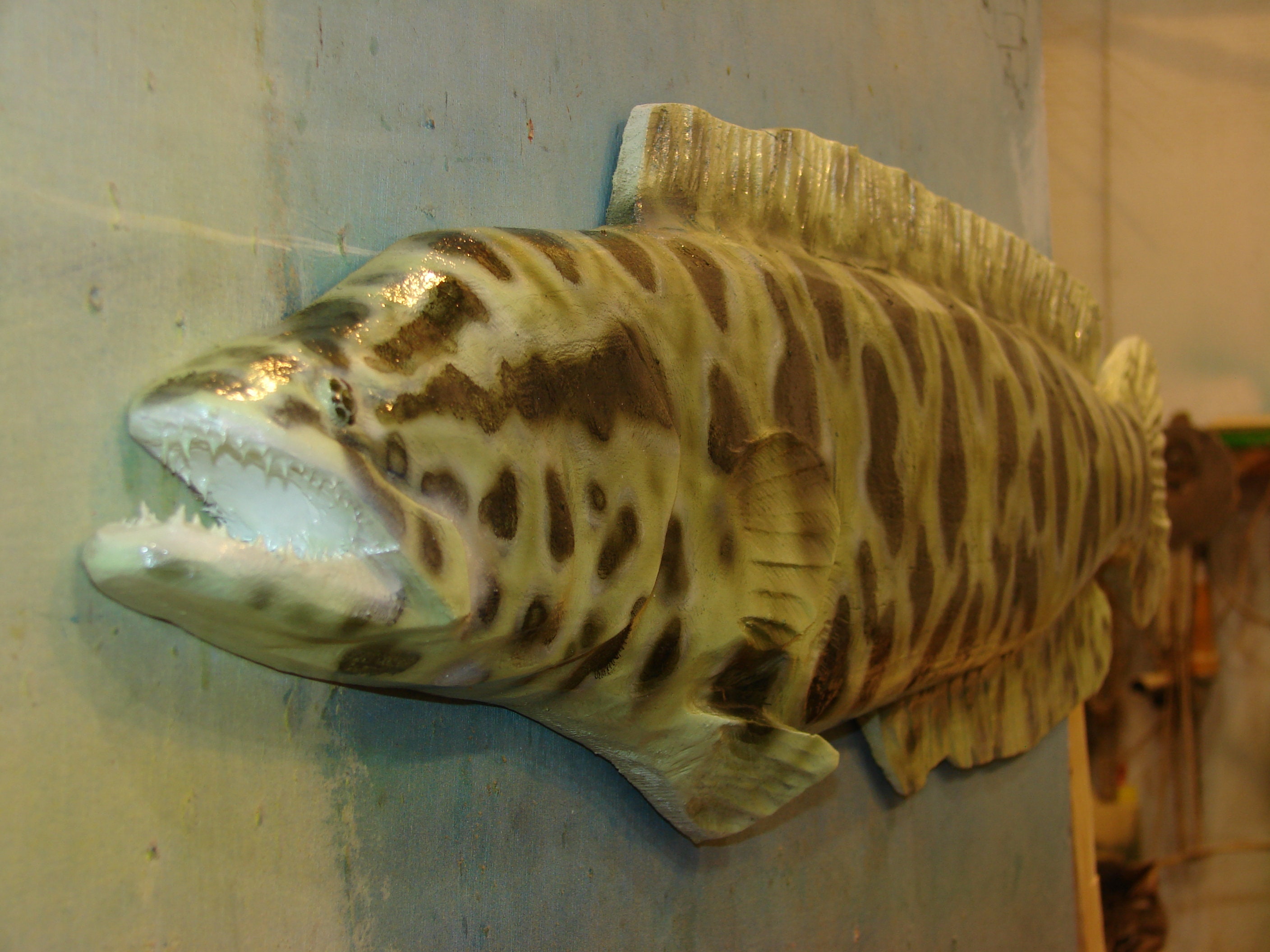 Snakehead Fish Chainsaw Carving Carved Wooden Wall Art Rustic - Etsy